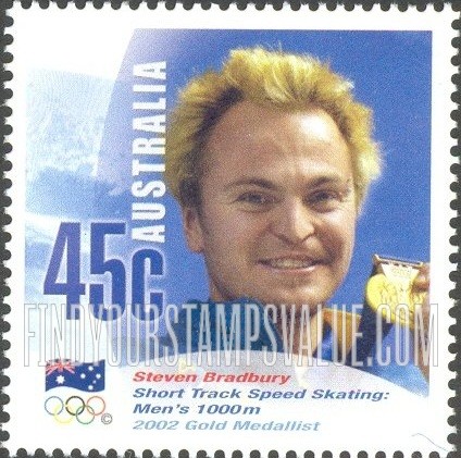 Gold Medalists at 2002 Winter Olympics, Salt Lake City: Steven Bradbury ...