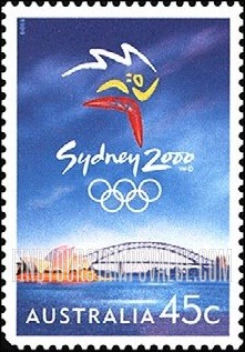 2000 Olympic Games, Sydney 45c Multicolored stamp price, value