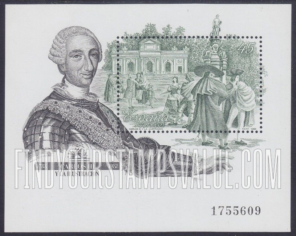 Charles III (1759-1788) and the Enlightenment 45p Black & dark green ...