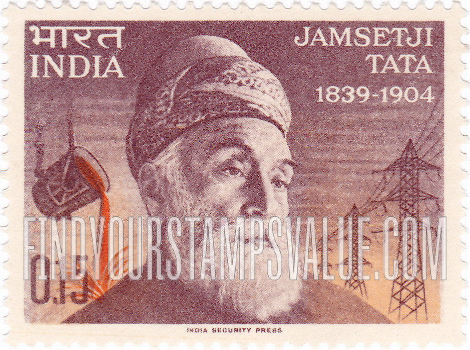 Republic of India: Jamsetji Tata - भारत गणराज्य: जमशेदजी टाटा 15p Dark ...