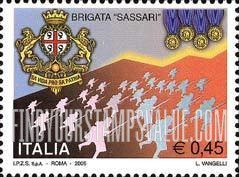 Sassari Brigade 45c Multicolored stamp price, value