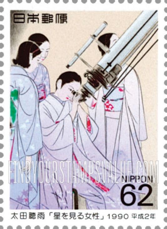 Women Gazing at the Stars, by Chou Ohta - 太田聴雨 ｢星を見る女性」 62y ...